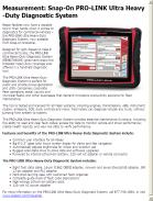 Measurement: Snap-On PRO-LINK Ultra Heavy-Duty Diagnostic System - Contractor Supply Magazine