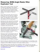 Measuring: BORA Angle Master Miter Duplicator Tool - Contractor Supply ...