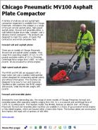 Chicago Pneumatic MV100 Asphalt Plate Compactor - Contractor Supply ...