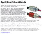 Appleton Cable Glands - Contractor Supply Magazine