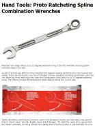 Hand Tools: Proto Ratcheting Spline Combination Wrenches - Contractor ...