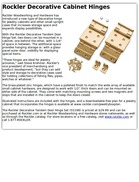 Rockler Decorative Cabinet Hinges - Contractor Supply Magazine