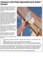 Simpson LSSJ Field-Adjustable Jack Rafter Hanger - Contractor Supply ...