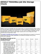 DEWALT TOUGHBox Job Site Storage Chests - Contractor Supply Magazine