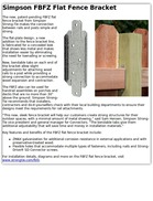 Simpson FBFZ Flat Fence Bracket - Contractor Supply Magazine