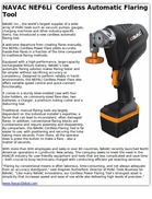 NAVAC NEF6Li Cordless Automatic Flaring Tool - Contractor Supply Magazine