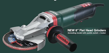 Metabo Six Inch Flat Head Grinders - Contractor Supply Magazine