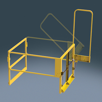 Safety: FabEnCo Mezzanine Clear Height Gate - Contractor Supply Magazine