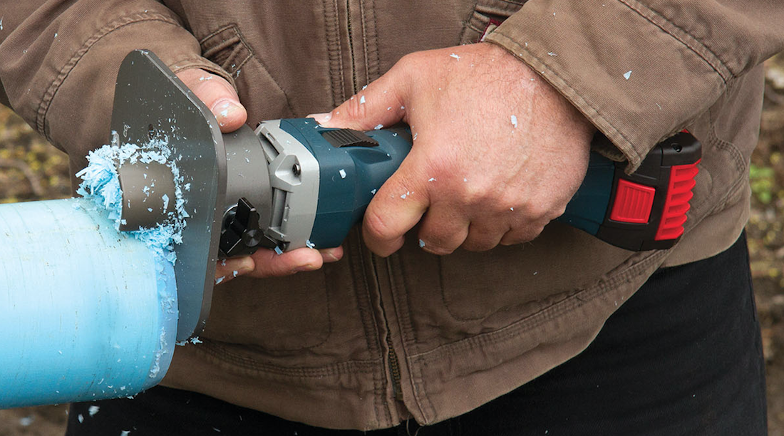 Reed CPBKIT Cordless Power Pipe Beveler - Contractor Supply Magazine