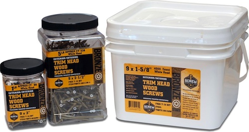 Threaded Fasteners: SPI White Head-Trim Head Screws - Contractor Supply ...